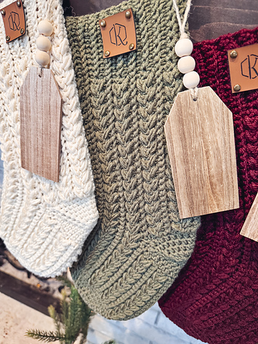 Ravelry: Festive Wheat Stitch™ Stocking pattern by Briana K Designs