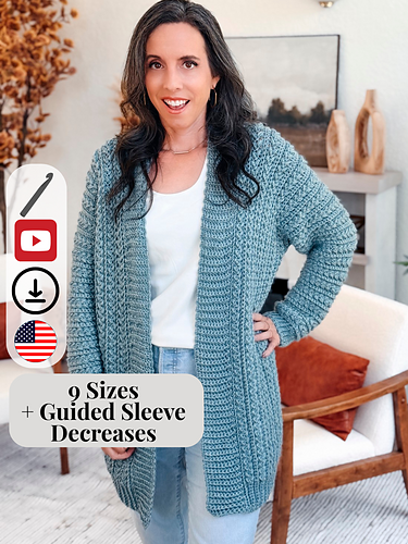 Ravelry: Wheat Stitch™ Cardigan pattern by Briana K Designs