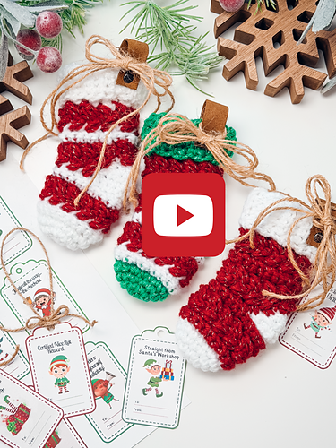 Ravelry: Wheat Stitch™ Mini Stocking pattern by Briana K Designs