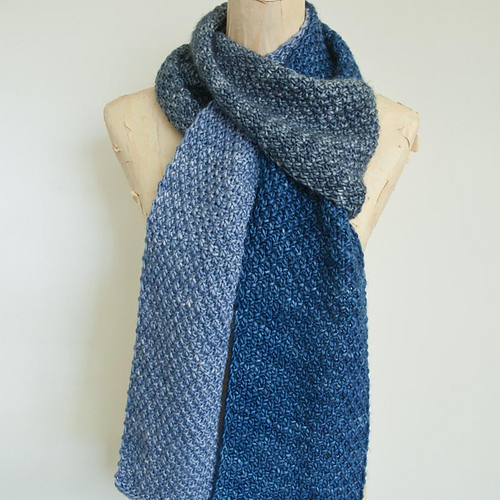 Ravelry: Double Moss Stitch Scarf pattern by cowgirlblues