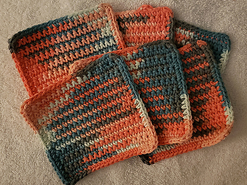 Ravelry: Beginner Square Cup Coaster pattern by Carlie Junor