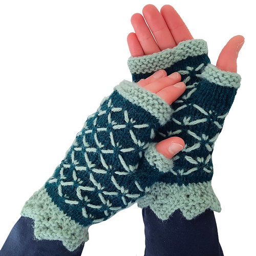 Ravelry: Dragon Scales Mitts pattern by Cherie Marie Leck