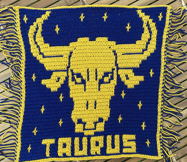 Ravelry: Taurus Zodiac Overlay Mosaic Crochet Square pattern by Tilly ...
