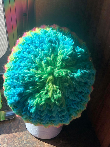 Ravelry: Stacked Feather Beanie pattern by Kris Hopper