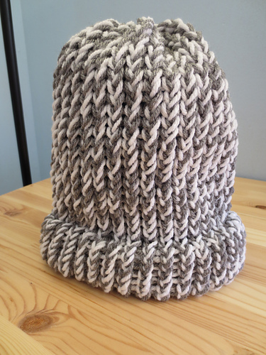 Ravelry: Easy Loom Knitted Hat With A Brim pattern by Crafting With Claudie
