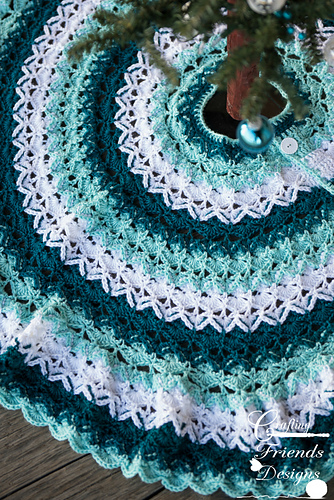 Ravelry: Beautifully Textured Christmas Tree Skirt pattern by Kate Wagstaff