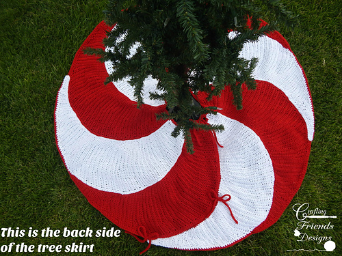 Ravelry: Peppermint Swirl Christmas Tree Skirt pattern by Kate Wagstaff