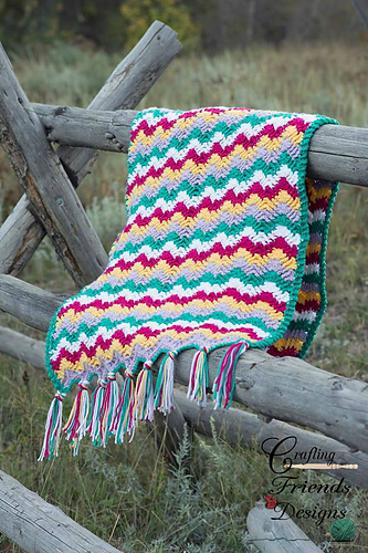 Ravelry: Reversible Textured Chevron Afghan pattern by Kate Wagstaff