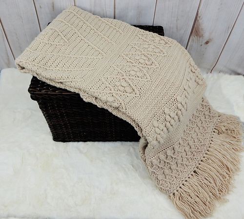 Ravelry: Boho Diamond Textured Throw pattern by Kate Wagstaff