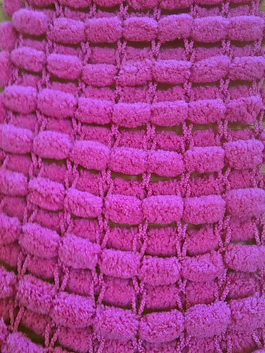 Ravelry: Puff Ball Knit Scarf pattern by Bernat Design Studio