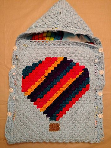 Ravelry: Rainbow Balloon Baby Cocoon pattern by Crafty Curl by Anne ...