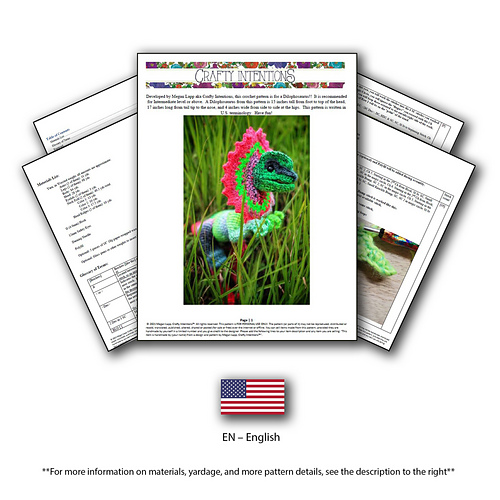 Ravelry: Dilophosaurus pattern by Megan Lapp