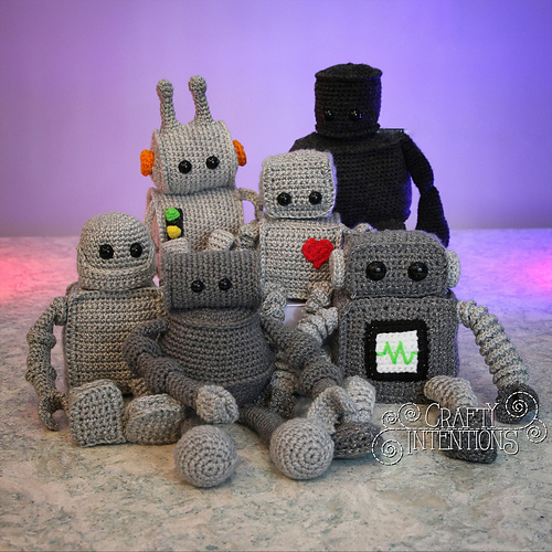 Ravelry: Medium Robots: Set 1 pattern by Megan Lapp