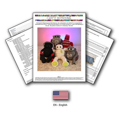 Ravelry: Medium Robots: Set 2 pattern by Megan Lapp