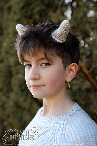 Ravelry: Wearable Imp Horns Set 2 pattern by Megan Lapp