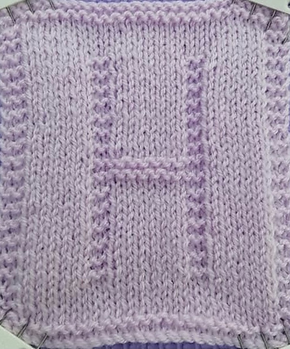 Ravelry: Alphabet square letter H pattern by Sammy Bristow