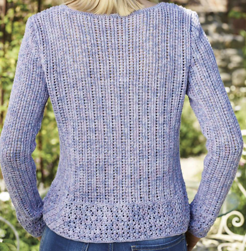 Ravelry: Lace Rib and Border Jumper pattern by Sian Brown Knitwear Design