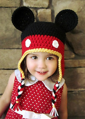 Ravelry: Mickey Mouse Crochet Hat pattern by Kelli Lund