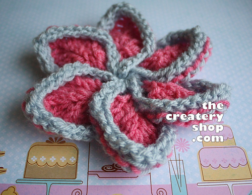 Ravelry: Colorful Confection Knit Flower Applique pattern by Createry Shop