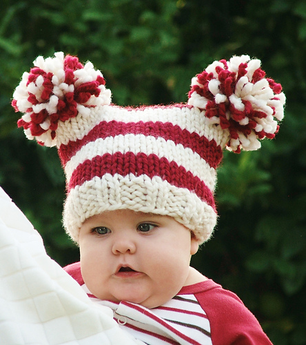 Ravelry: Baby Jester Pom Pom hat pattern by CreatiKnit