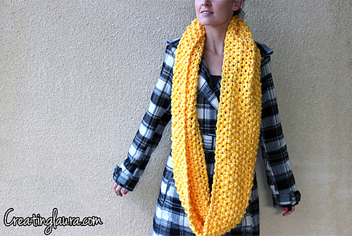 Ravelry: Sunshine Infinity Scarf pattern by Laura Doty