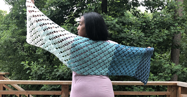 Ravelry: Slanting Shells Wrap pattern by Creations By Courtney