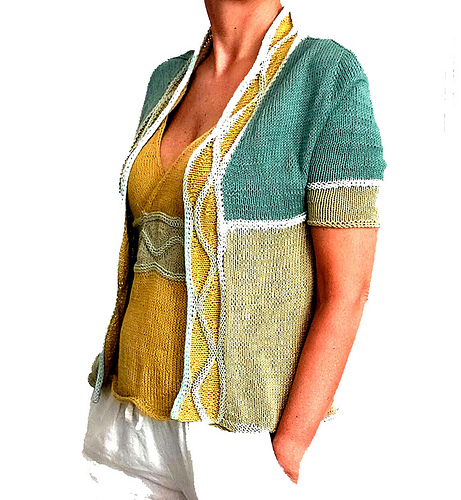 Ravelry: Yellow waves cardigan pattern by Cristina Ravera