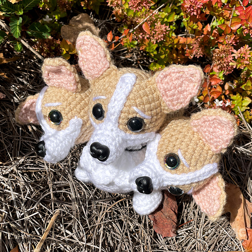 Ravelry: Crowley the Corgi Cerberus Dog pattern by Charlyn Smith