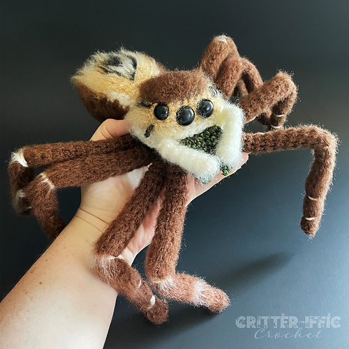 Ravelry: Scoot the Jumping Spider Amigurumi pattern by Charlyn Smith