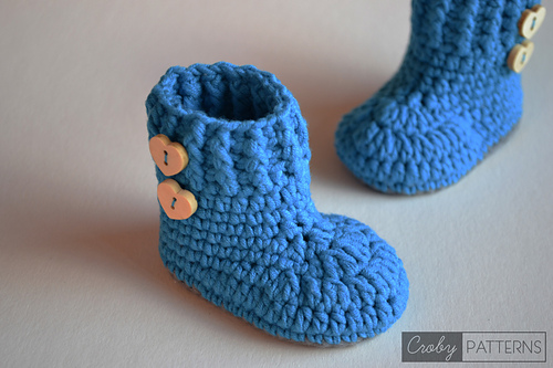 Ravelry: Baby Booties - Blue Kindness pattern by Croby Patterns - Doroteja