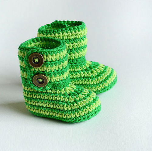 Ravelry: Crochet Baby Booties - GREEN ZEBRA pattern by Croby Patterns ...