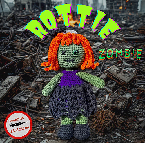 Ravelry: Rottie the Zombie pattern by Sandra Koscielniak