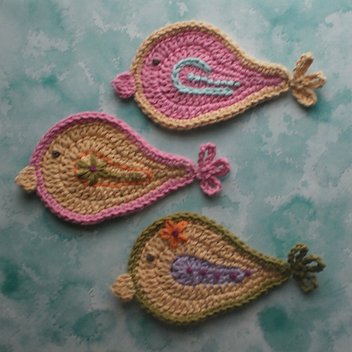 Ravelry: Paisley Bird Coaster pattern by April Moreland