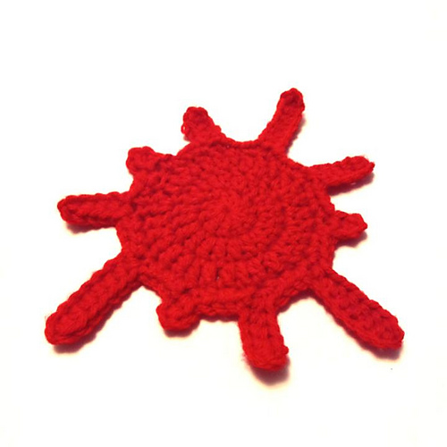 Ravelry: Blood Splatter Coaster pattern by Dani West