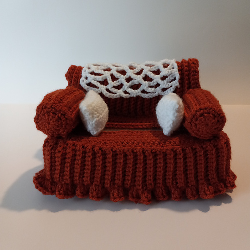 Ravelry: Couch Tissue Box Cover pattern by Dani West