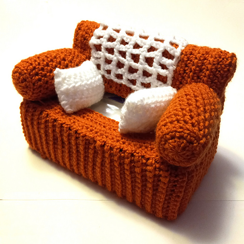 Ravelry: A Couch Tissue Box Cover pattern by Dani West