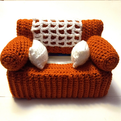 Ravelry: A Couch Tissue Box Cover pattern by Dani West