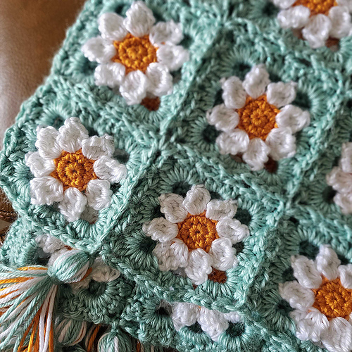 Ravelry: Daisy Squares Throw pattern by Andee Graves