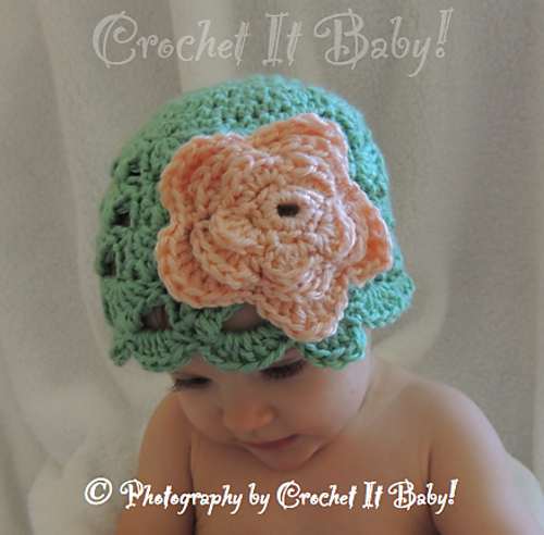 Ravelry: Slanted Shell Stitch Hat pattern by Crochet It Baby