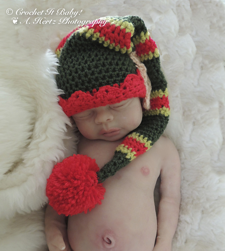 Ravelry: Pixie Ear Elf Hat pattern by Crochet It Baby