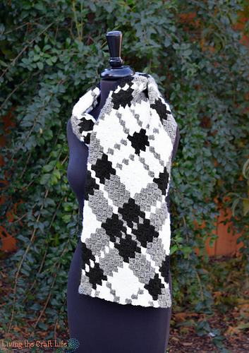 Ravelry: Plaid C2C Scarf pattern by Jessica Z