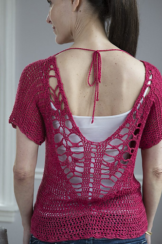Ravelry: Low-Back Lace Top pattern by Kristin Omdahl