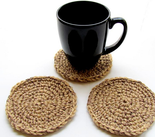 Ravelry: Hemp & Yarn Coasters pattern by Cheryl Kovalik