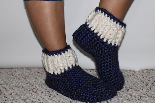 Ravelry: Cozy Sock Slipper pattern by Judy Malcolm