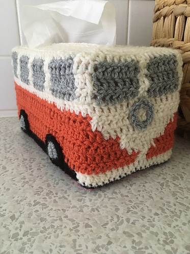 Ravelry: Tissue Box Cover Retro Van pattern by Jane Gaskell