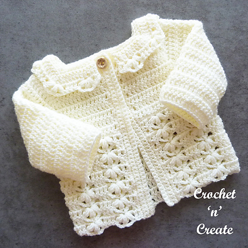 Ravelry: Lotus Shell Baby Jacket pattern by Crochet 'n' Create