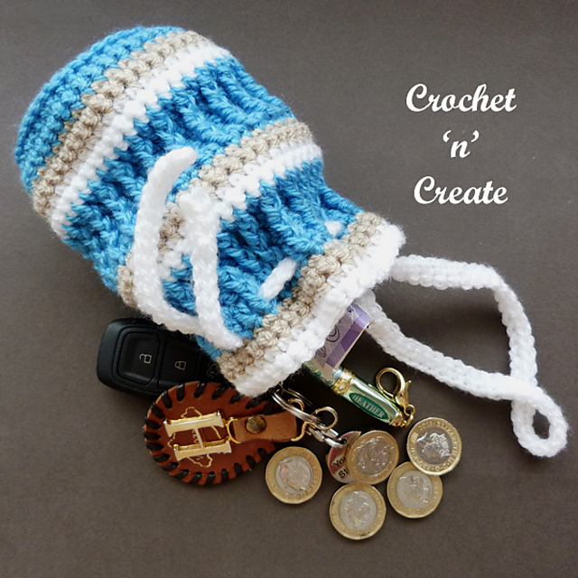 Ravelry: Drawstring Pouch pattern by Crochet 'n' Create