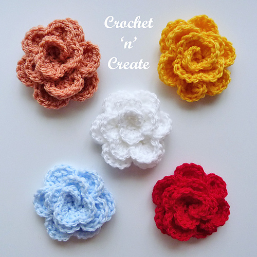 Ravelry: Rose Applique pattern by Crochet 'n' Create