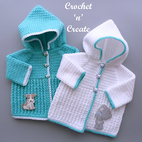 Ravelry: Ribbed Baby Hooded Jacket pattern by Crochet 'n' Create