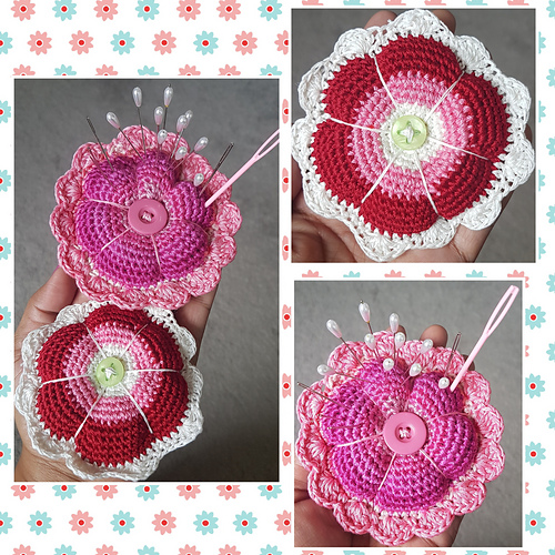 Ravelry: Flower Pin Cushion pattern by Sumi Jaiswal